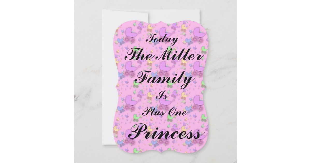 Today a Princess Was Born Announcement | Zazzle