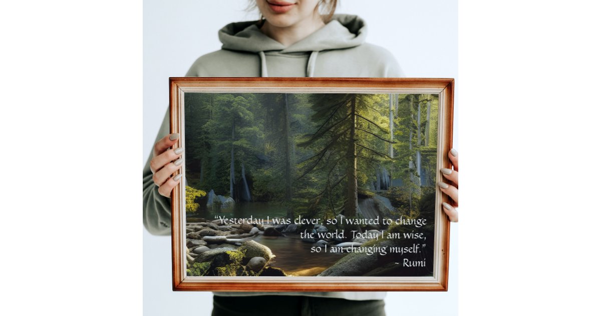 Today I Am Wise Quote Nature Landscape Poster | Zazzle