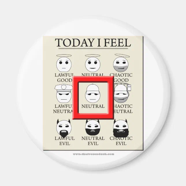 Today I Feel Neutral Magnet | Zazzle