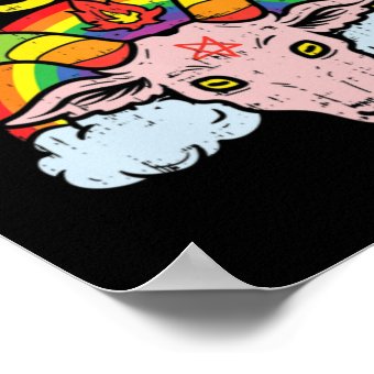 Today Not Jesus Satan Goat Satanic Rainbow Satanis Poster | Zazzle