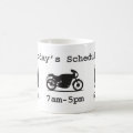 Today's schedule mug - coffee, 2wheels, & beer | Zazzle