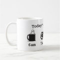Today's schedule mug - coffee, 2wheels, & beer | Zazzle