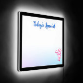 Today's Special Restaurant Menu Whiteboard Script LED Sign | Zazzle