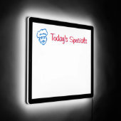 Today's Specials Restaurant Menu Whiteboard Chef LED Sign | Zazzle
