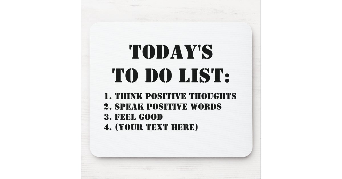 Today's To Do List: Mousepad | Zazzle