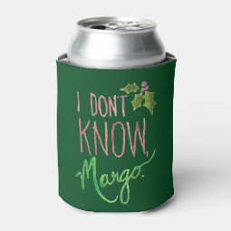 Todd and Margo Double-Sided Holiday Can Cooler | Zazzle