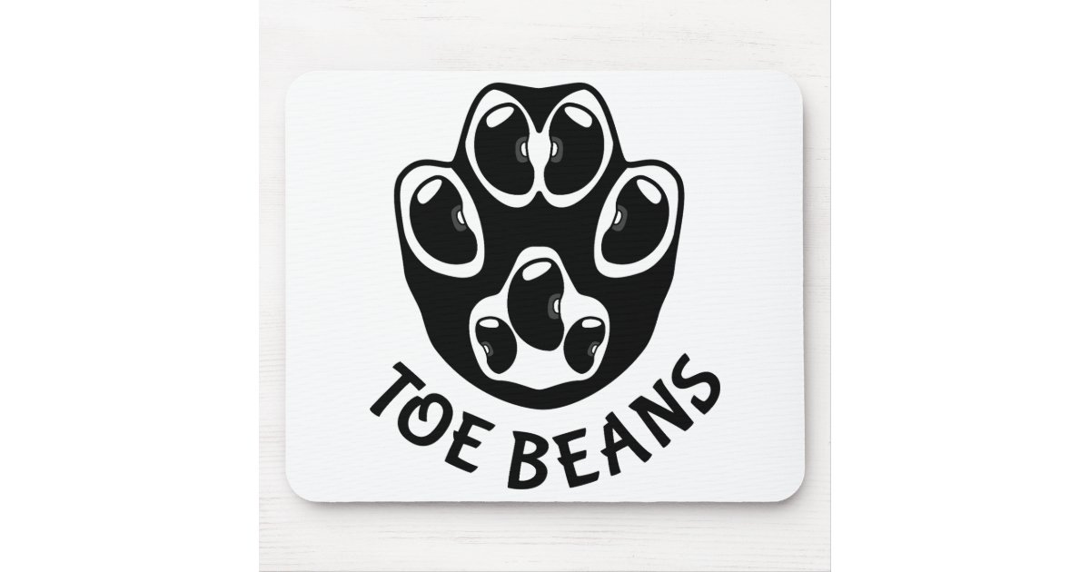 Toe Beans - Black Beans Mouse Pad | Zazzle