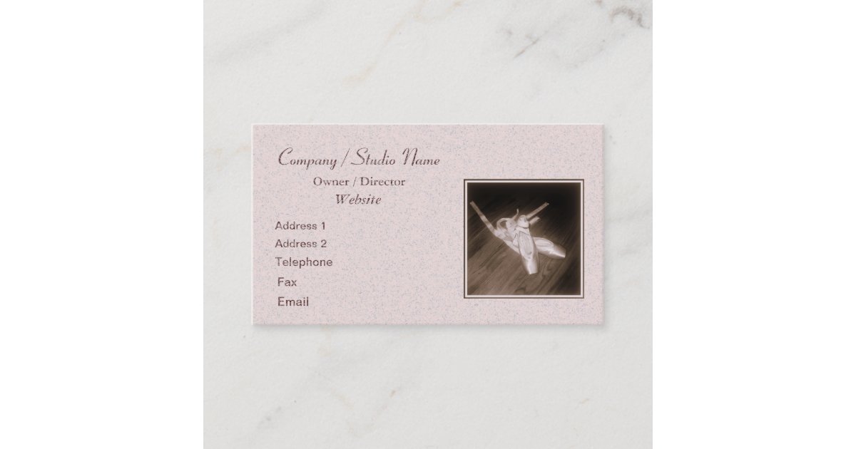 'Toe Shoes' Business Card | Zazzle