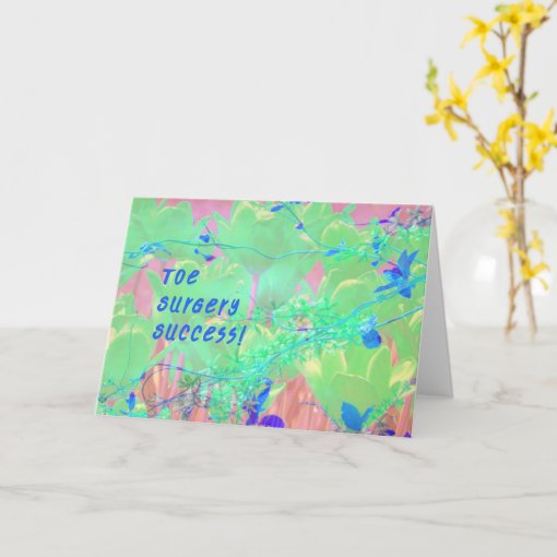 Toe Surgery Success Greeting Card | Zazzle