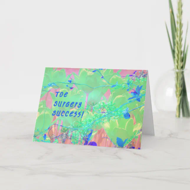 Toe Surgery Success Greeting Card | Zazzle