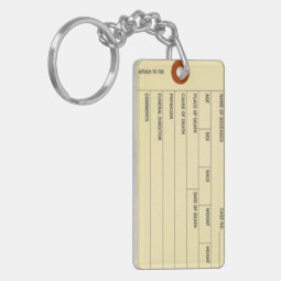Toe Tag Key Chain | Zazzle