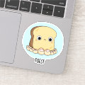 Toest Funny Toast With Toes Pun Sticker | Zazzle