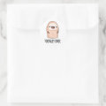 Toetally Dude Funny Big Toe Pun Classic Round Sticker | Zazzle
