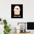 Toetally Dude Funny Big Toe Pun Dark BG Poster | Zazzle