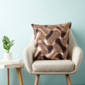 Toffee & Caramel Square Throw Pillow | Zazzle