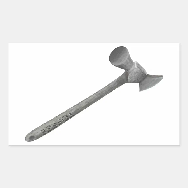 Toffee hammer illustration rectangular sticker | Zazzle