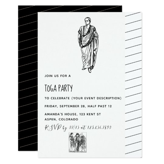 Toga Party Theme Invitation | Zazzle.com