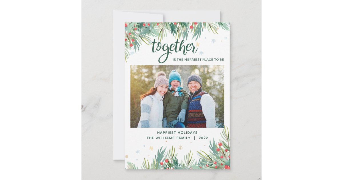 Together Christmas Holiday Card | Zazzle