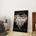 Heart Shaped Photo Collage Family Script Canvas Print | Zazzle