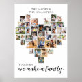 Together Personalized Love Heart 36 Photo Collage Poster | Zazzle
