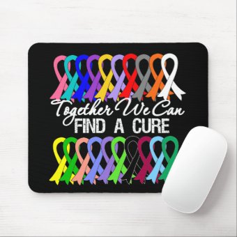 Together We Can Find a Cure Cancer Ribbons Mouse Pad | Zazzle