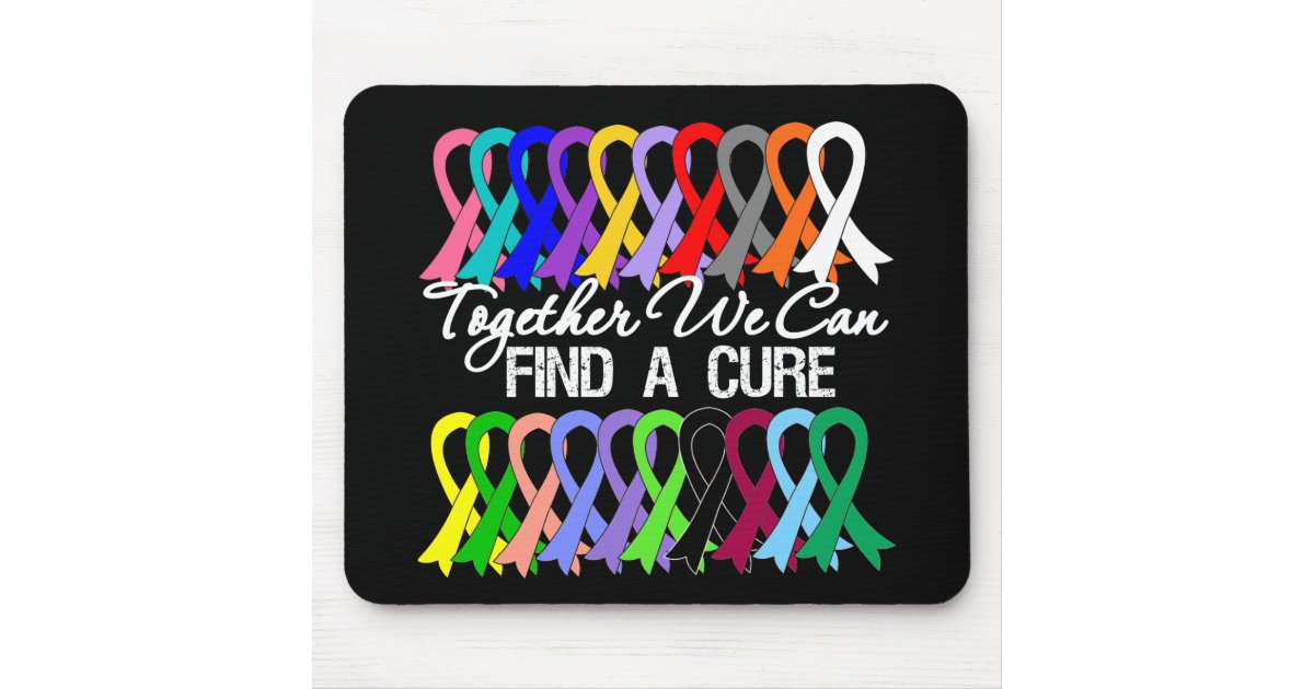 Together We Can Find a Cure Cancer Ribbons Mouse Pad | Zazzle