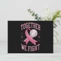 Together We Fight Softball Breast Cancer Awareness Invitation | Zazzle