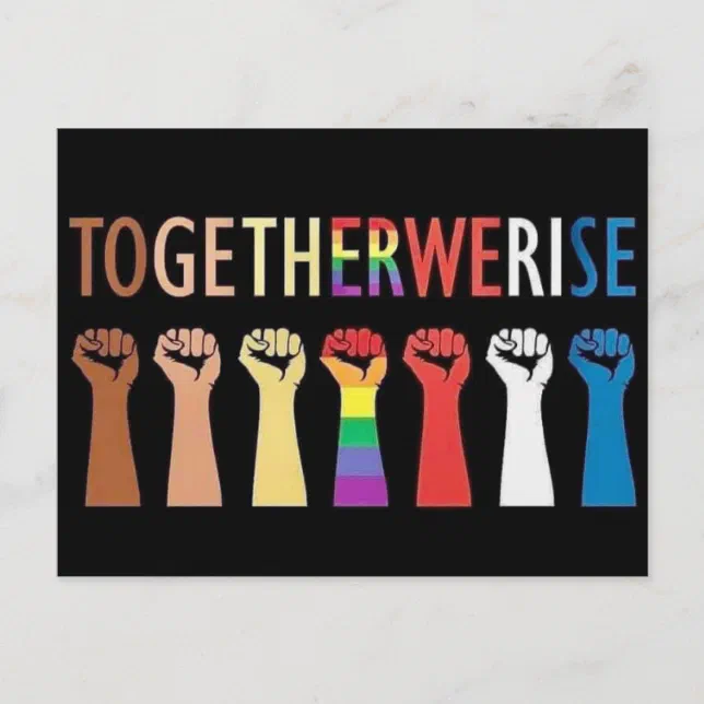 TOGETHER WE RISE POSTCARD | Zazzle