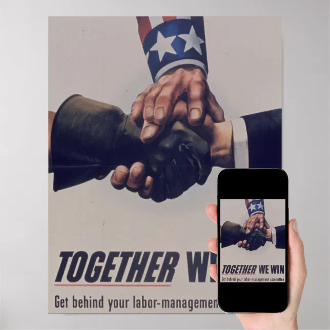 Together we win poster | Zazzle