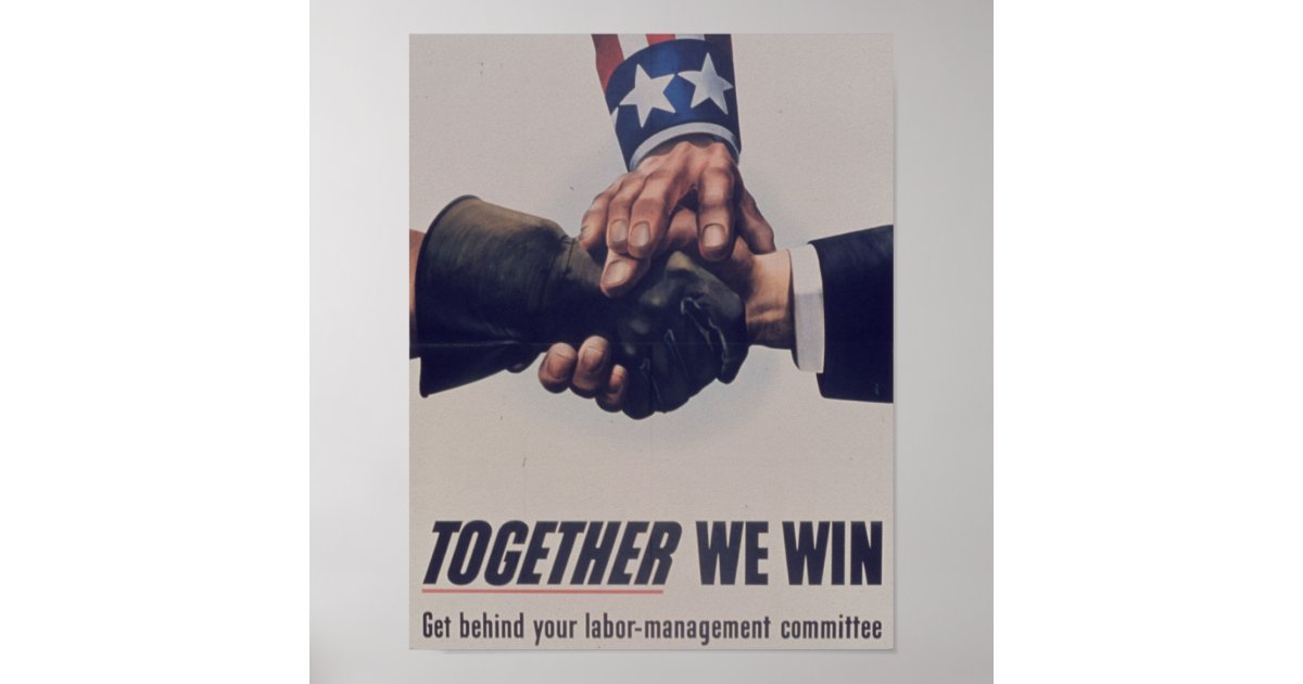 Together we win poster | Zazzle