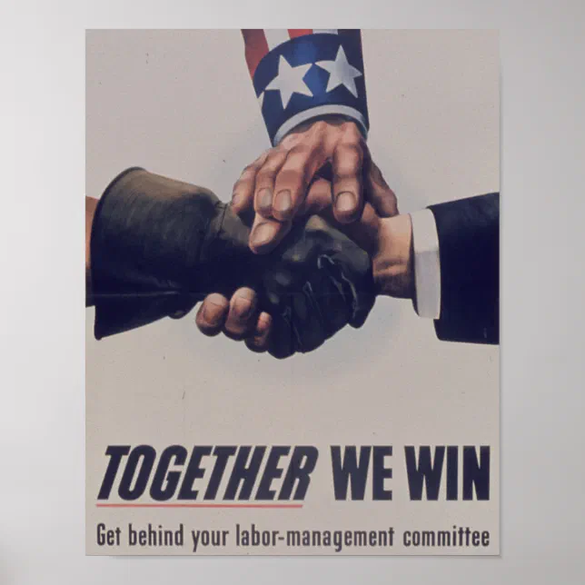 Together we win poster | Zazzle
