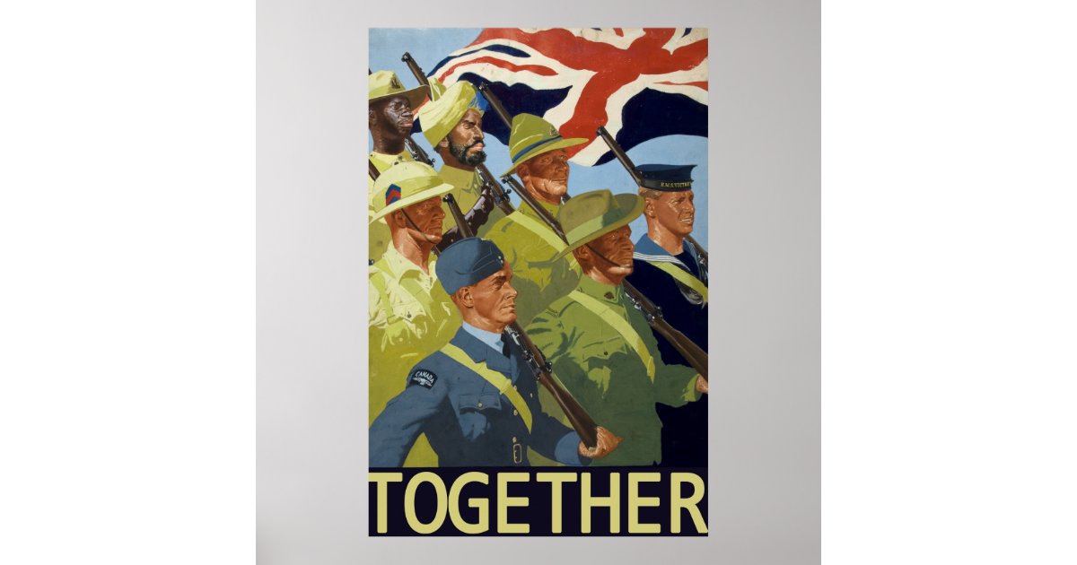 'Together' WW2 Propaganda Poster | Zazzle