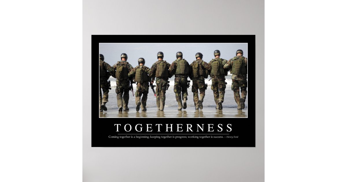 Togetherness: Inspirational Quote Poster | Zazzle