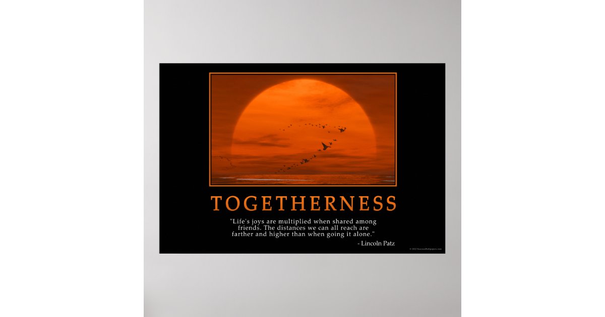 Togetherness Poster | Zazzle