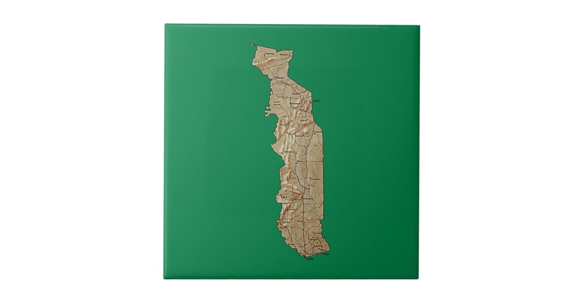 Togo Map Tile | Zazzle