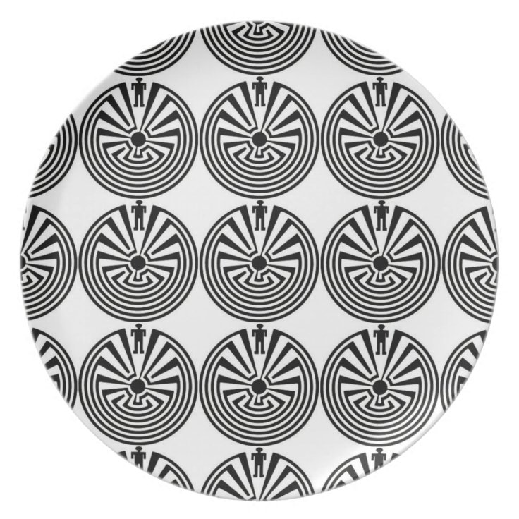 Tohono O'odham HOPI Pima Man in the MAZE PLATE | Zazzle