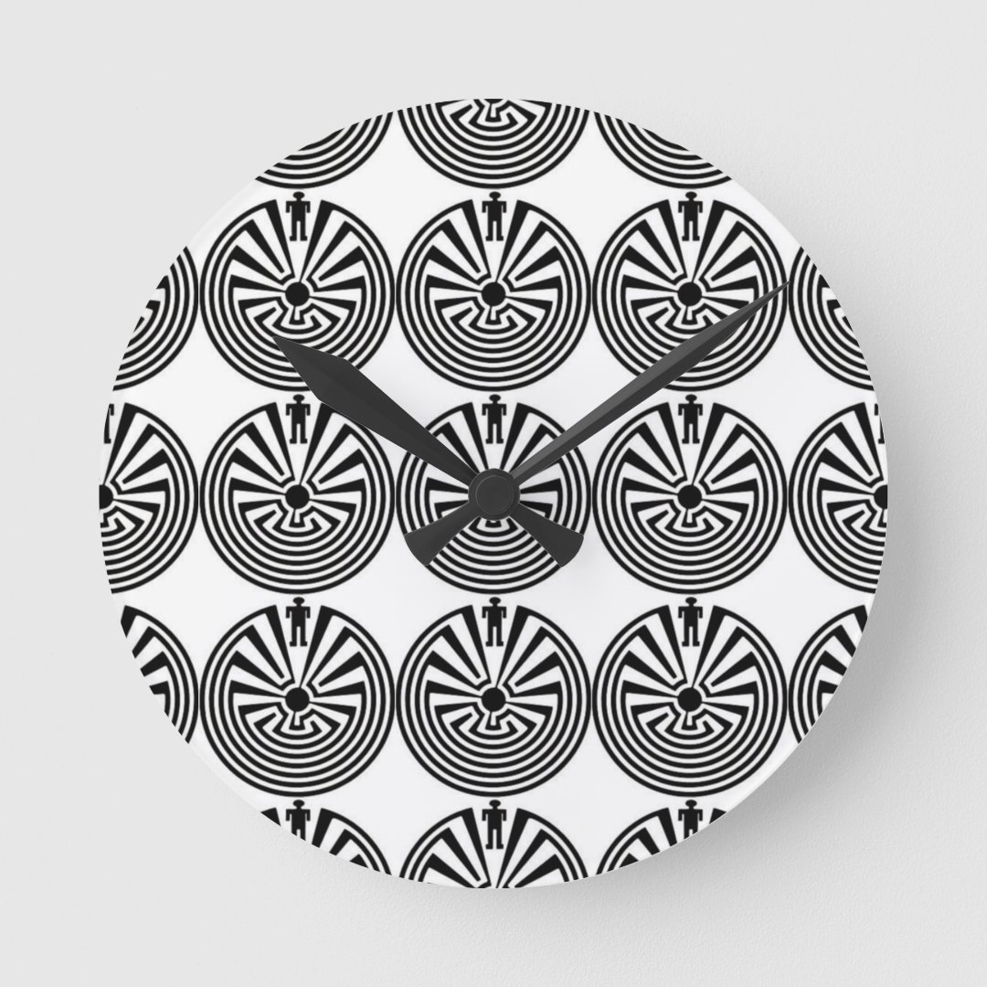 Tohono O'odham Man in the Maze CLOCK | Zazzle