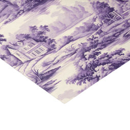 Toile De Jouy Purple French Cottage Landscape Tissue Paper | Zazzle