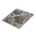 Toile in Black & White Ceramic Tile | Zazzle
