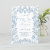 Toile Vintage frame Baby Shower Boy Invitation | Zazzle