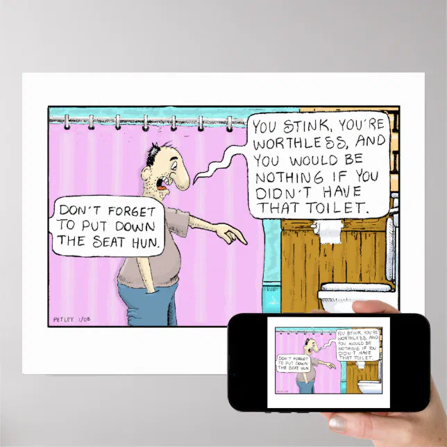 Toilet humor poster | Zazzle