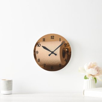 Toilet Paper Bathroom Clock | Zazzle