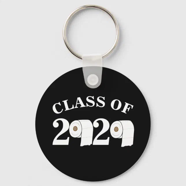toilet paper roll class of 2020 funny graduation keychain | Zazzle
