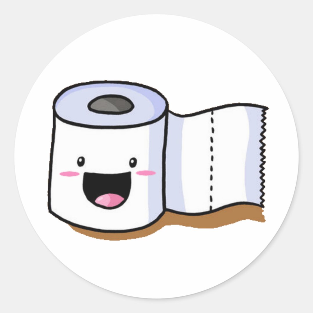toilet paper sticker | Zazzle
