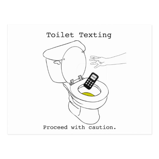 Toilet Texting Postcard | Zazzle.com