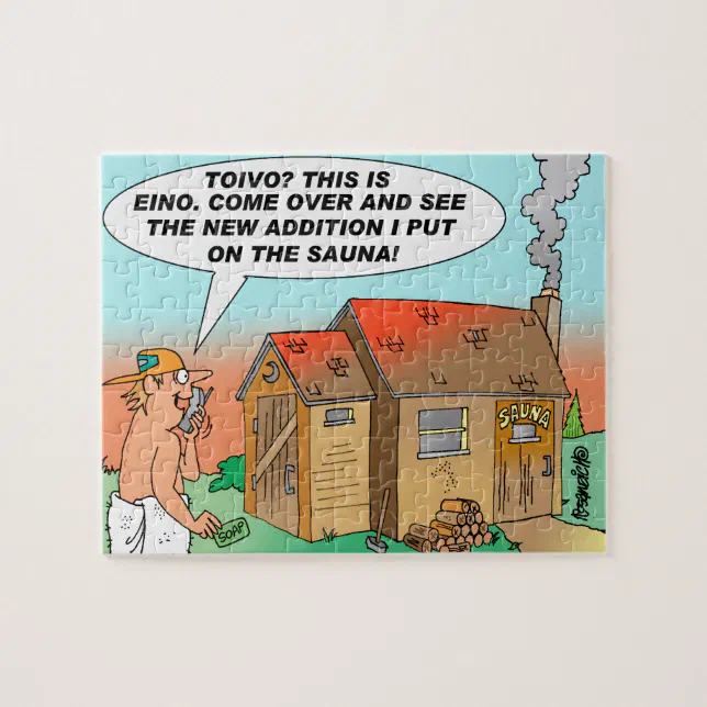 Toivo And Eino Yooper Cartoon Jigsaw Puzzle | Zazzle