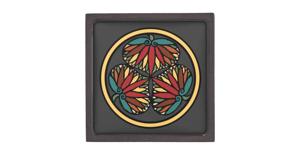 Tokugawa Shogun Symbol Kyoto, Japan - Edo Jewelry Box | Zazzle