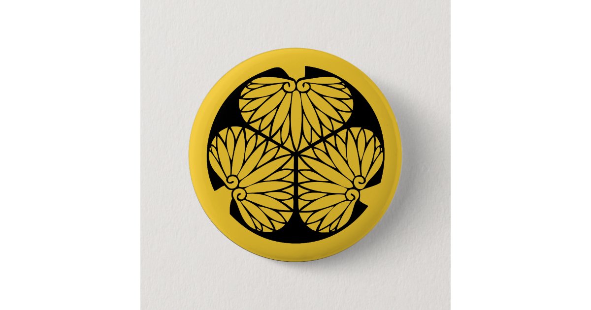 Tokugawa shoguns mon (crest) button | Zazzle