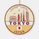 Tokyo Japan City Skyline Emblem Ceramic Ornament | Zazzle
