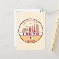 Tokyo Japan City Skyline Emblem Postcard | Zazzle